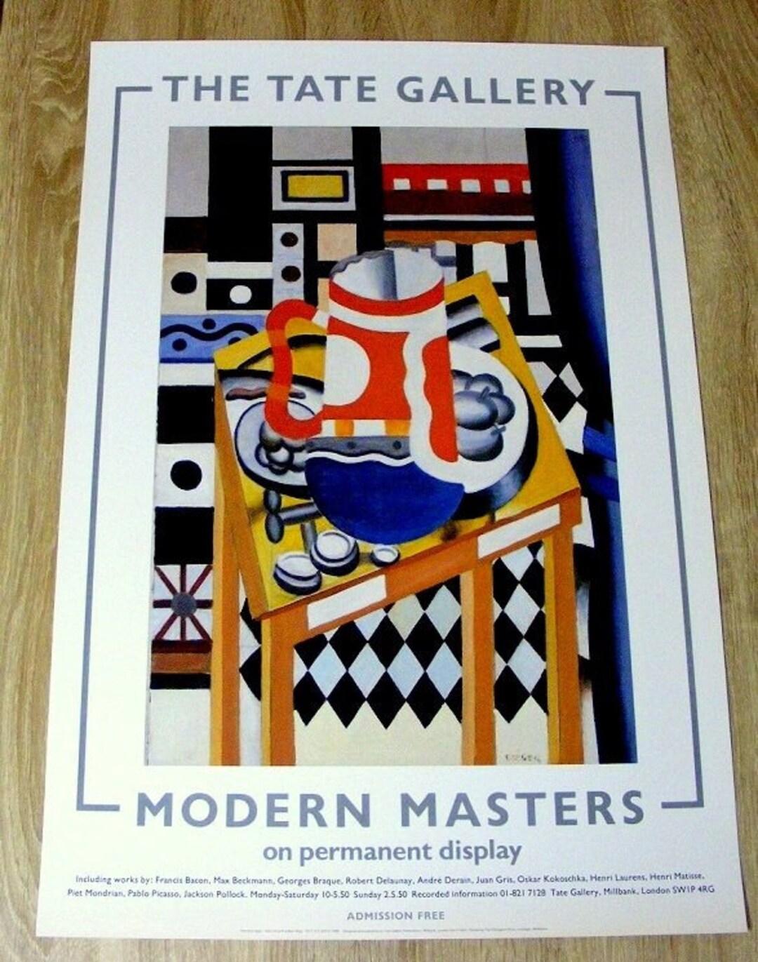 Fernand Leger Still Life With a Beer Mug, the Tate Gallery Poster, 1988 ...