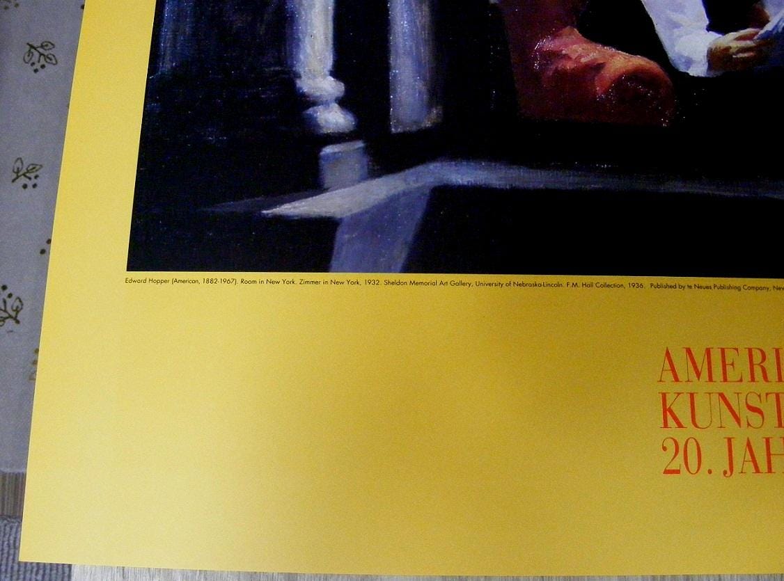 Edward Hopper Room in New York (1932) Sheldon Memorial Art Gallery,1993 ...