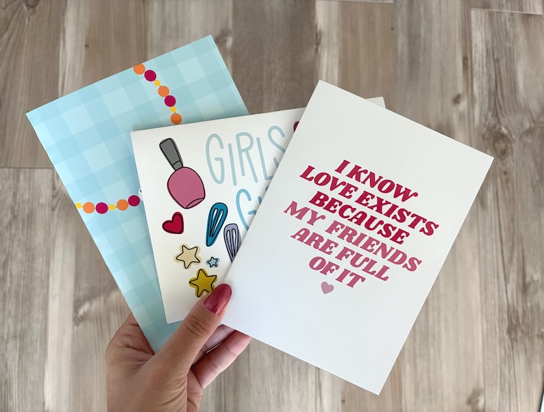 Love Exists in Friends, Galentine's Card | Blank Inside With Envelope ...