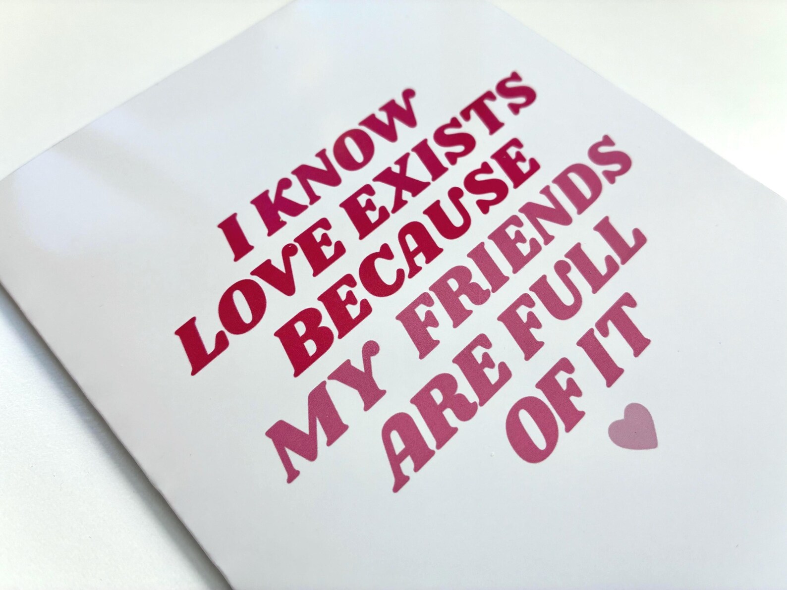 Love Exists in Friends, Galentine's Card | Blank Inside With Envelope ...