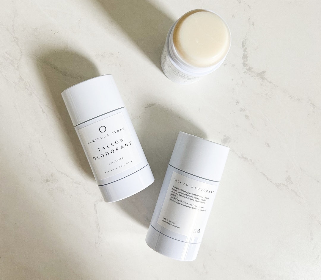 Grass Fed Tallow Natural Deodorant With Probiotics | Stick Deodorant ...