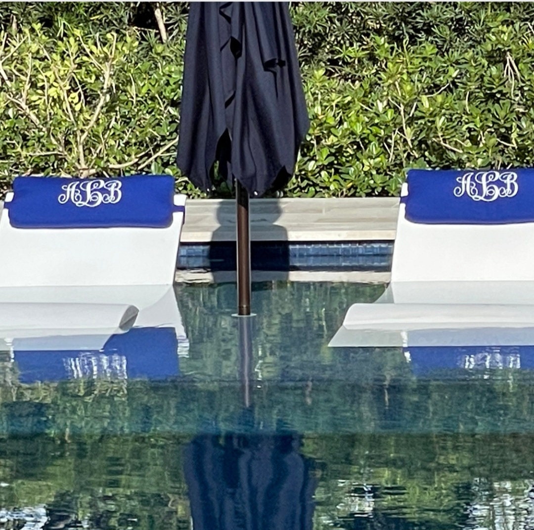 Monogrammed Adjustable Ledge Lounger, Outdoor Headrest/pillow - Etsy
