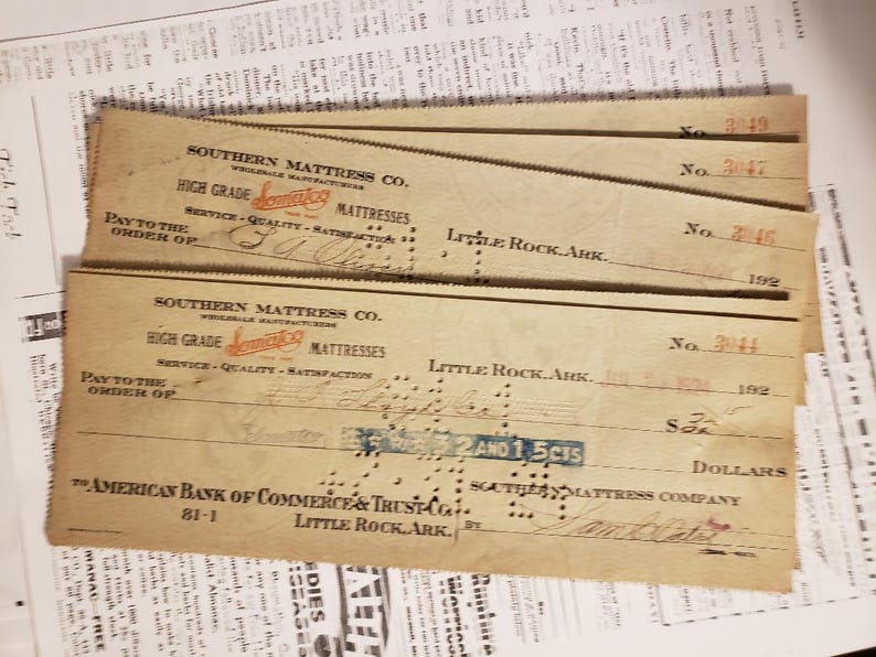 1920"s US Cancled Checks - Etsy