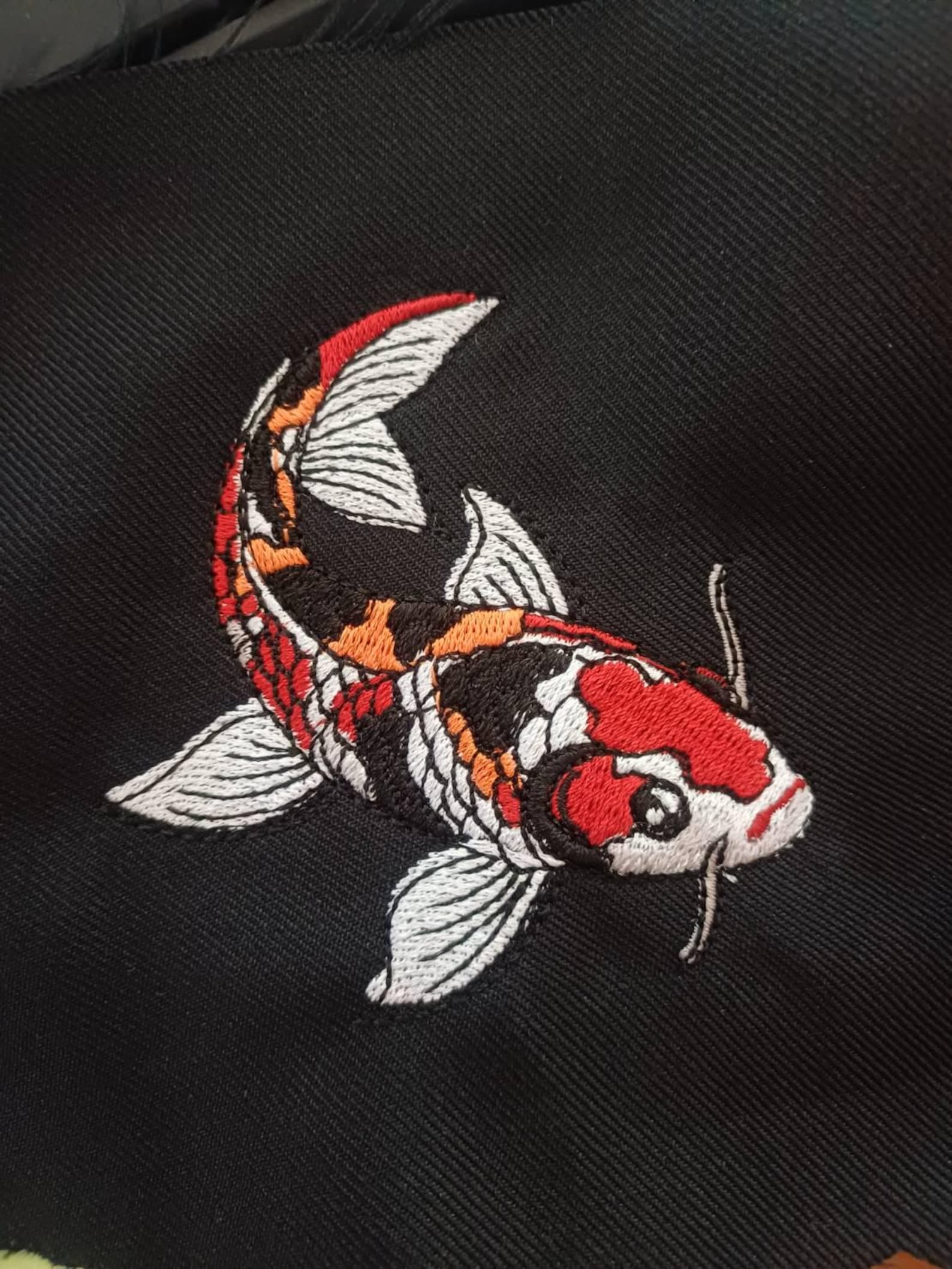 Koi Fish Embroidery Design Size 13.7x8.1 Cm - Etsy