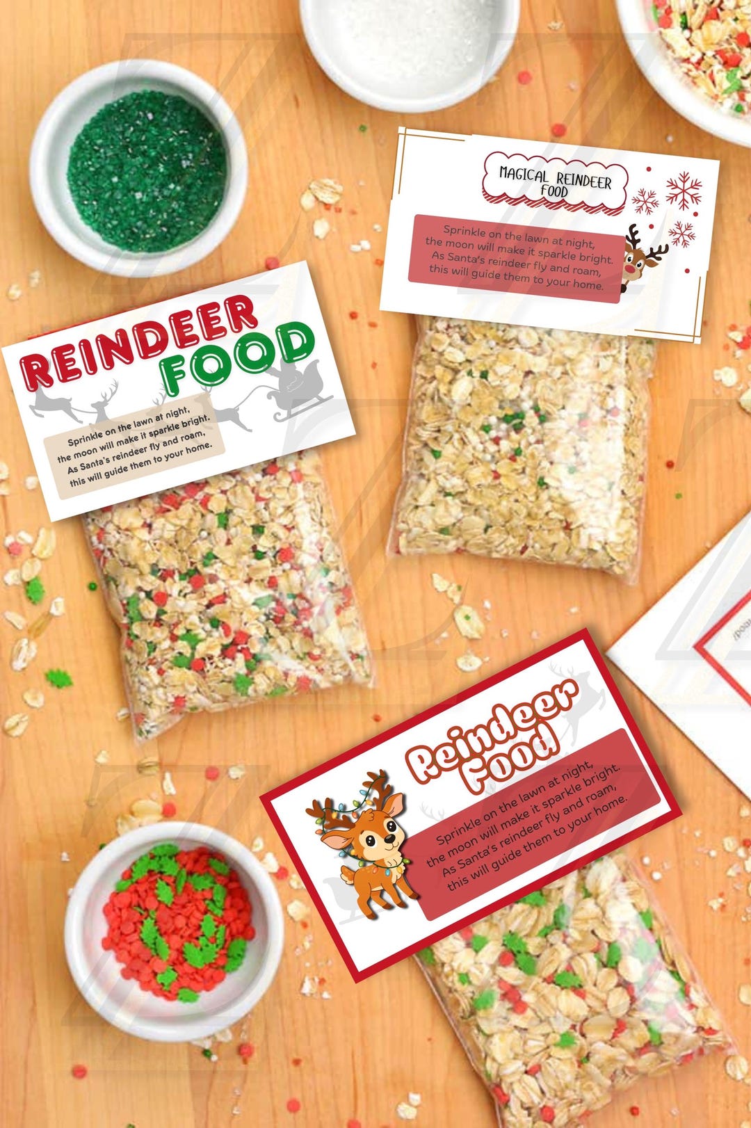 Reindeer Food Card Printable | Christmas Treat Topper | 8.5x11 Cut ...