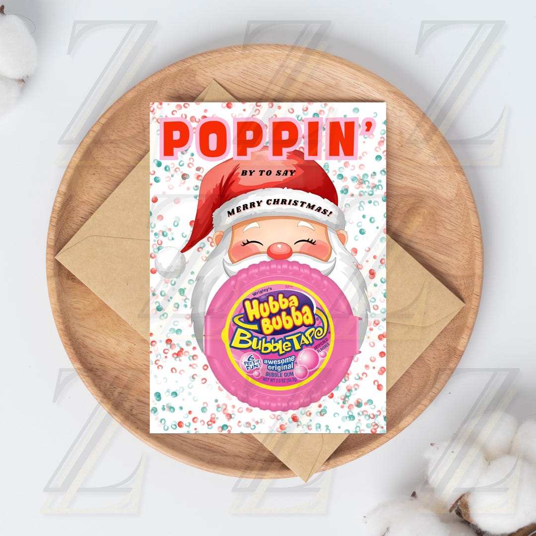 EDITABLE Class Christmas Cards - Poppin’ by Santa - Printable Christmas ...