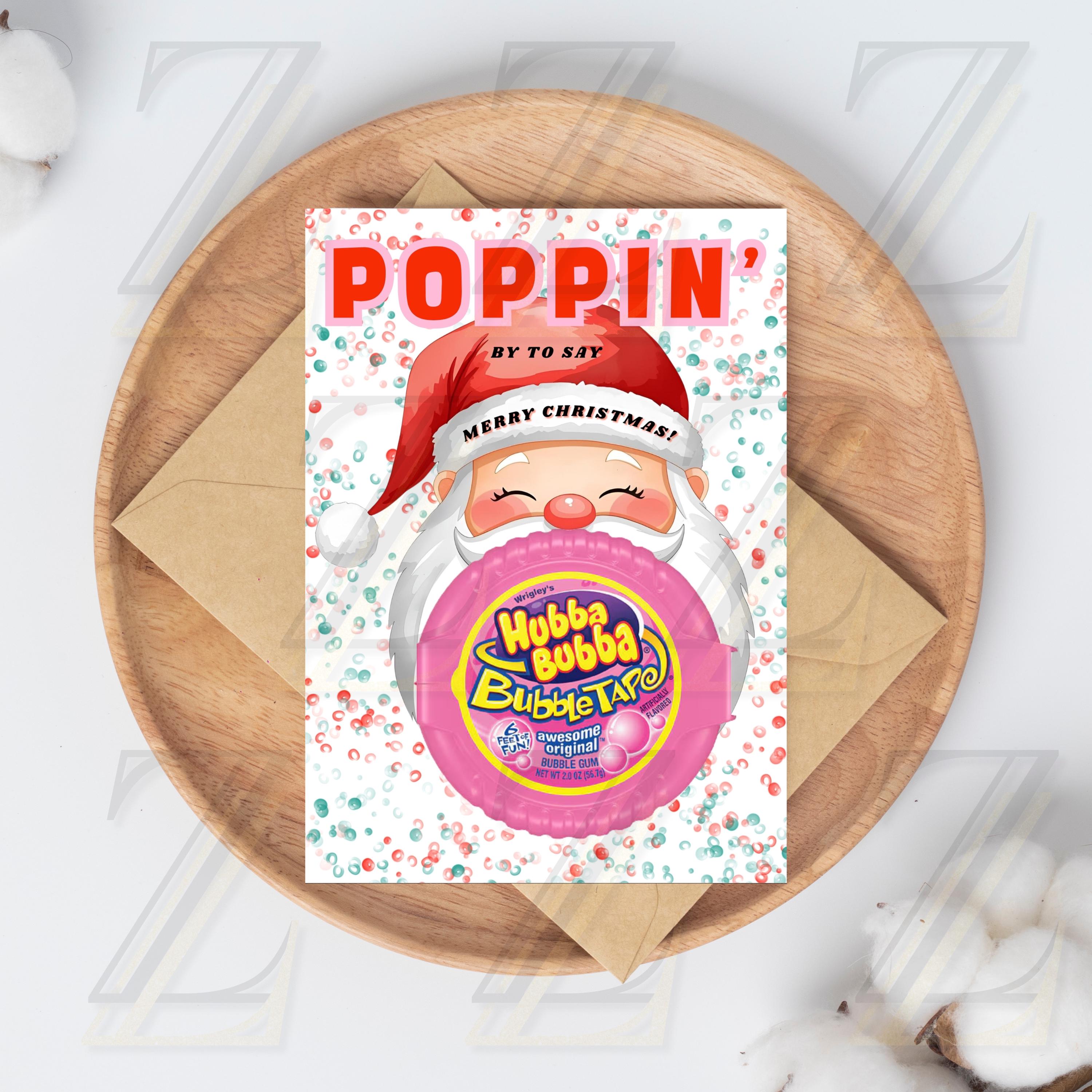 Class Christmas Cards - Poppin’ by Santa - Printable Christmas Card ...