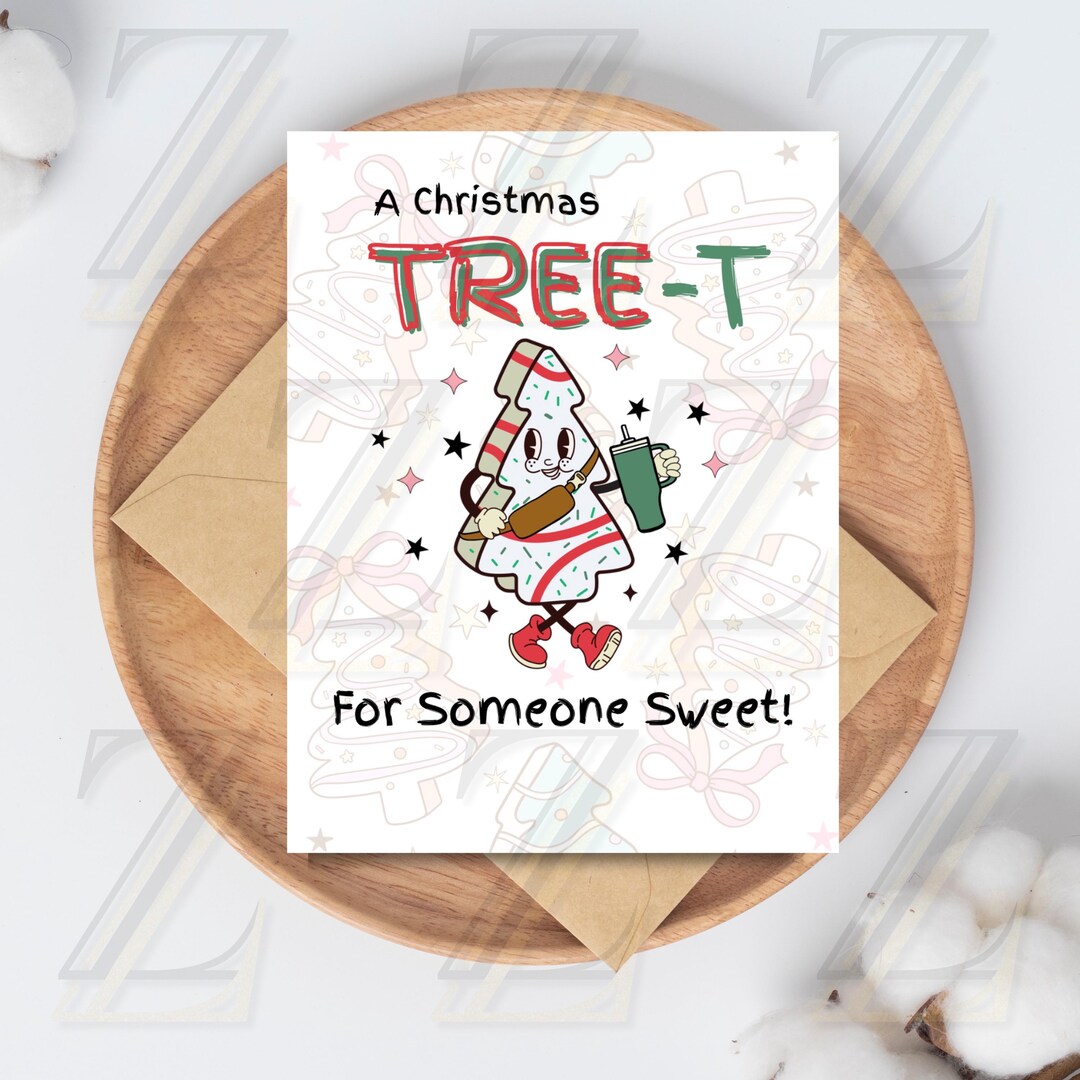Christmas “tree-t” Gift Tag Printable • Holiday Treat Tag • Cute Tree ...
