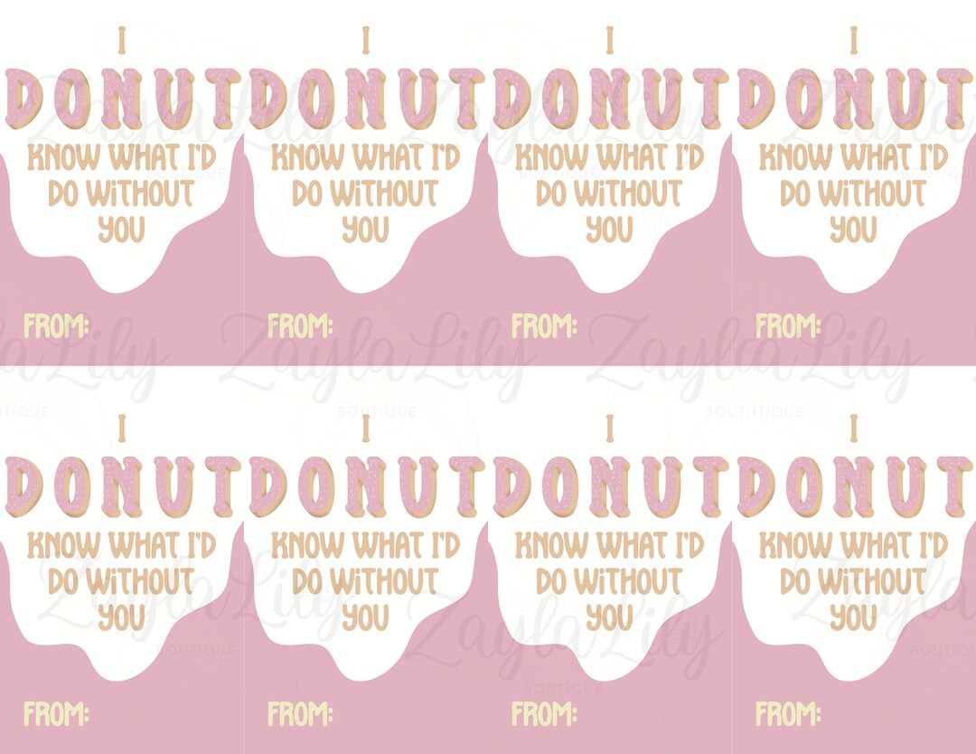 Donut Valentines Class Valentines Day Cards DIY Valentines Foldable ...