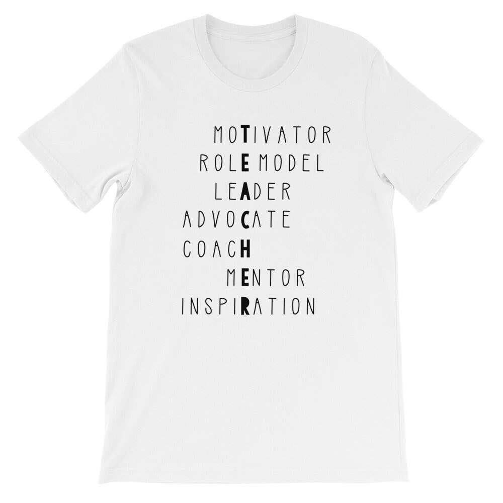 TEACHER Acronym Tee / Teacher Shirt / Gift for Teachers / Teacher Life ...