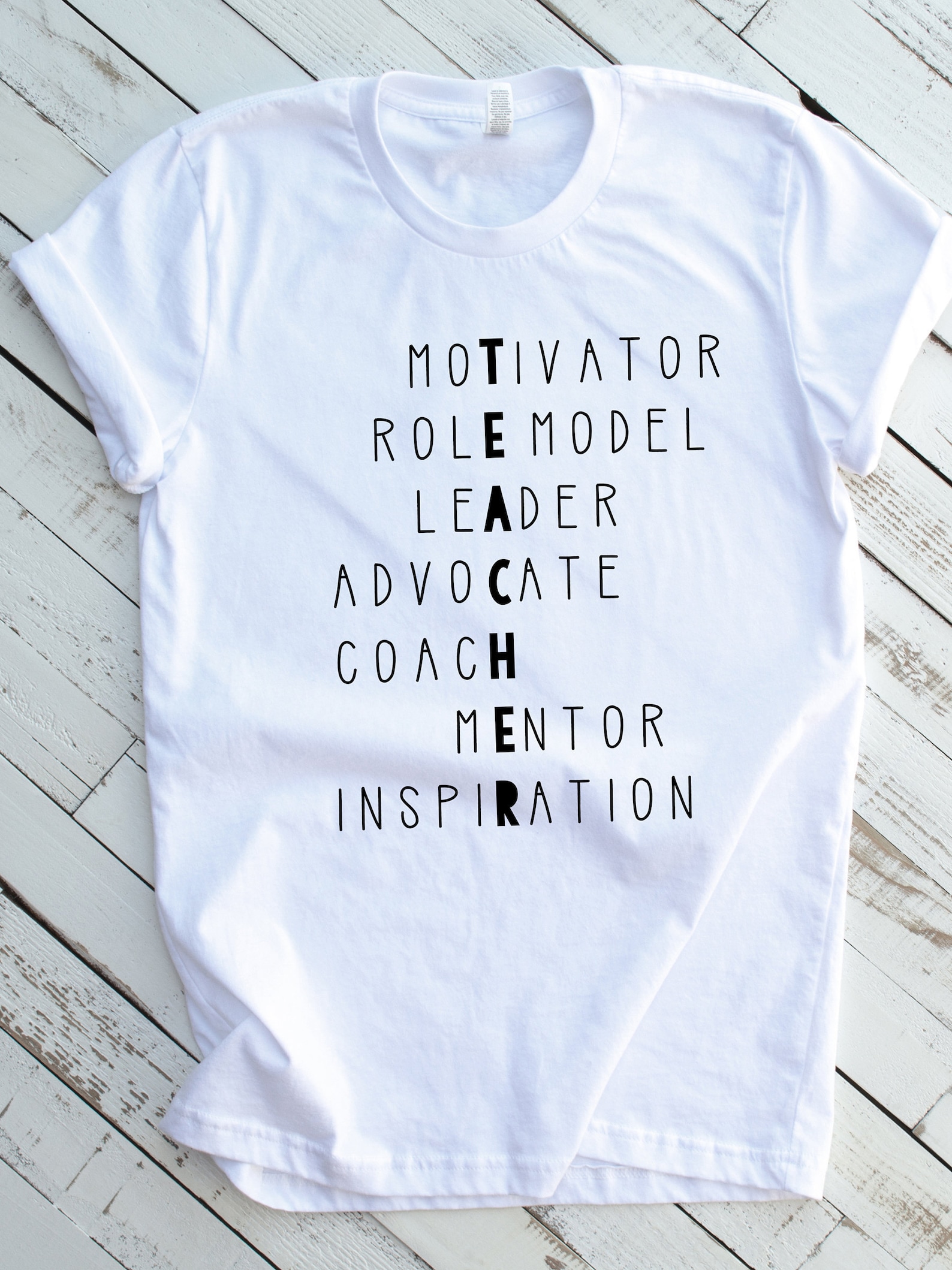 TEACHER Acronym Tee / Teacher Shirt / Gift for Teachers / Teacher Life ...