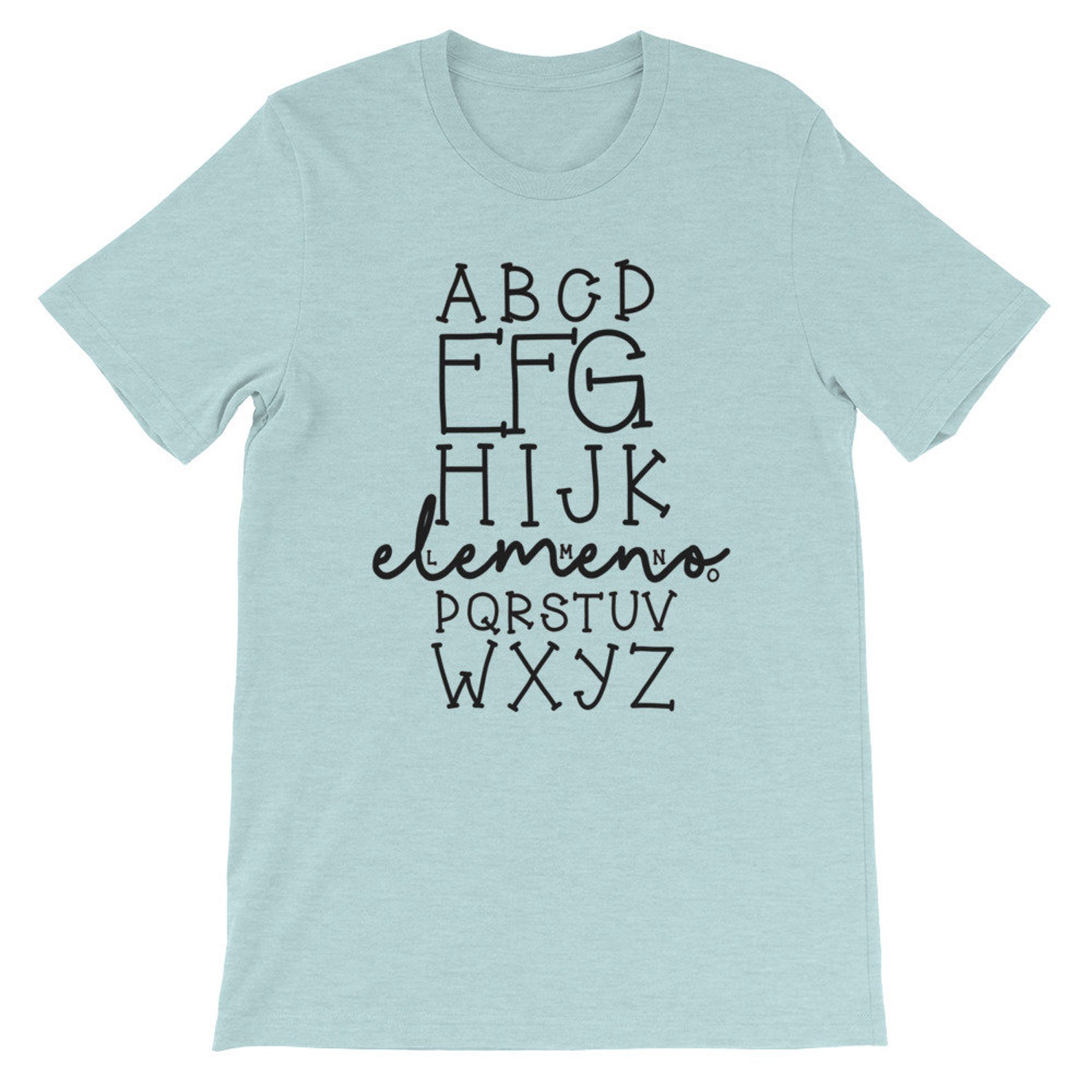 Alphabet Abc's T-shirt / Teacher Shirt / Elemeno (LMNO) / Elementary ...