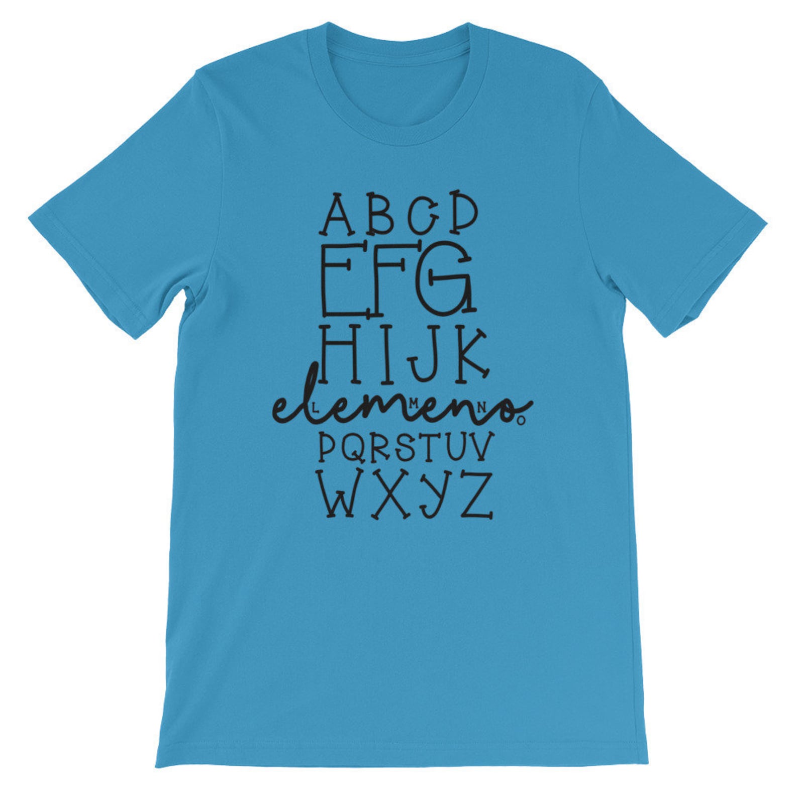 Alphabet Abc's T-shirt / Teacher Shirt / Elemeno (LMNO) / Elementary ...