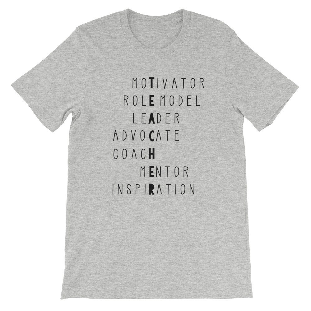 TEACHER Acronym Tee / Teacher Shirt / Gift For Teachers / | Etsy
