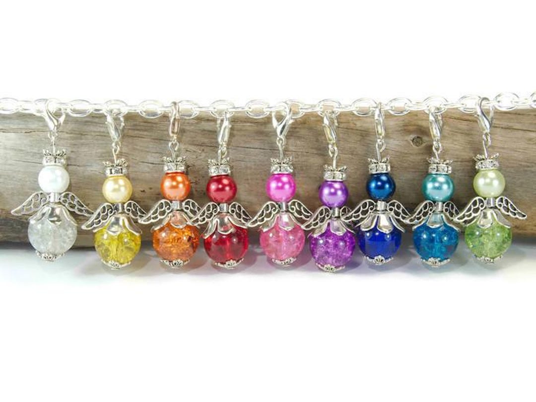 10 Guardian Angel Lucky Charm Lucky Angel Craft Kit Angel Pendant Pearl ...