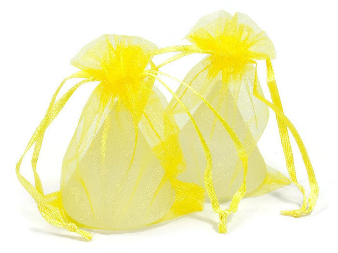25/50/100/200 50 x 70 mm bolsas de organza amarillo limón - Etsy España