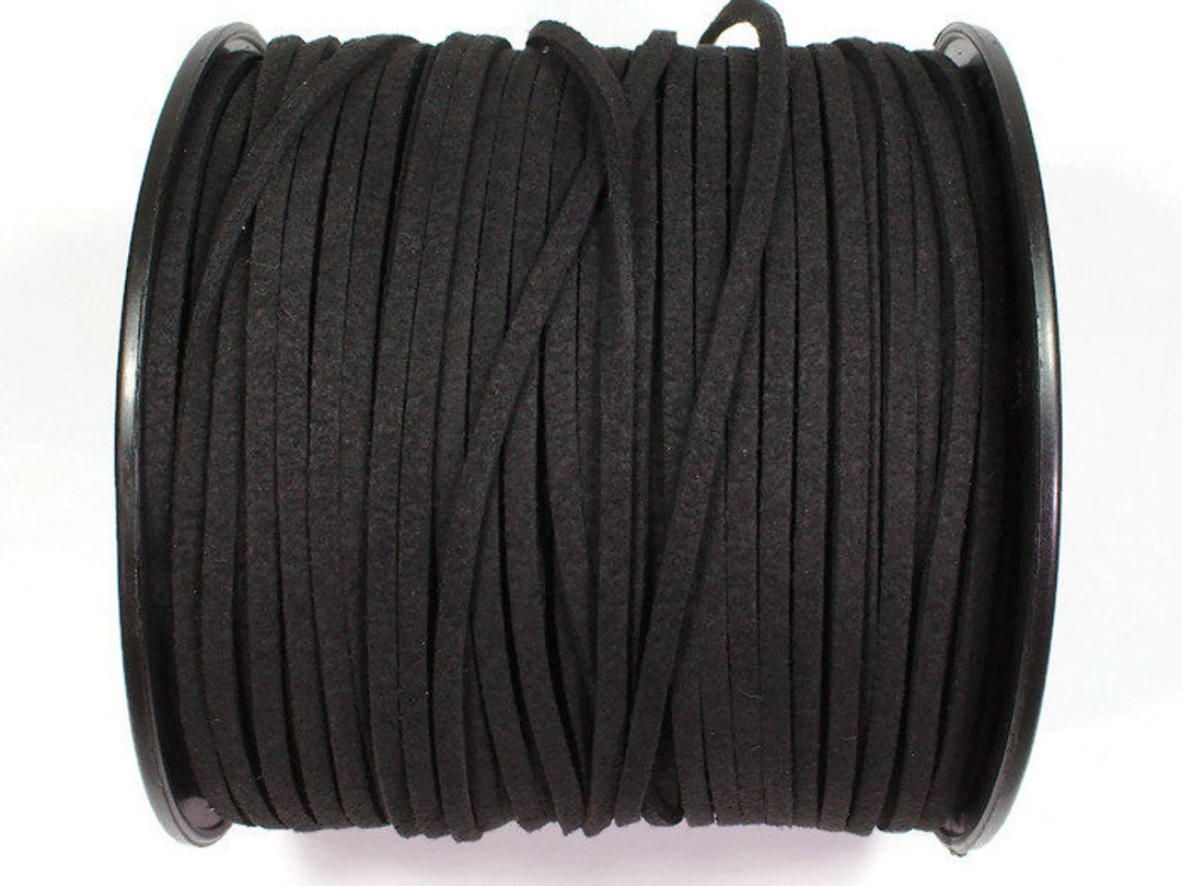 5/10/20/30/40/50 M No.1 Imitation Suede Ribbon 3 Mm X 1.5 Mm, Black ...
