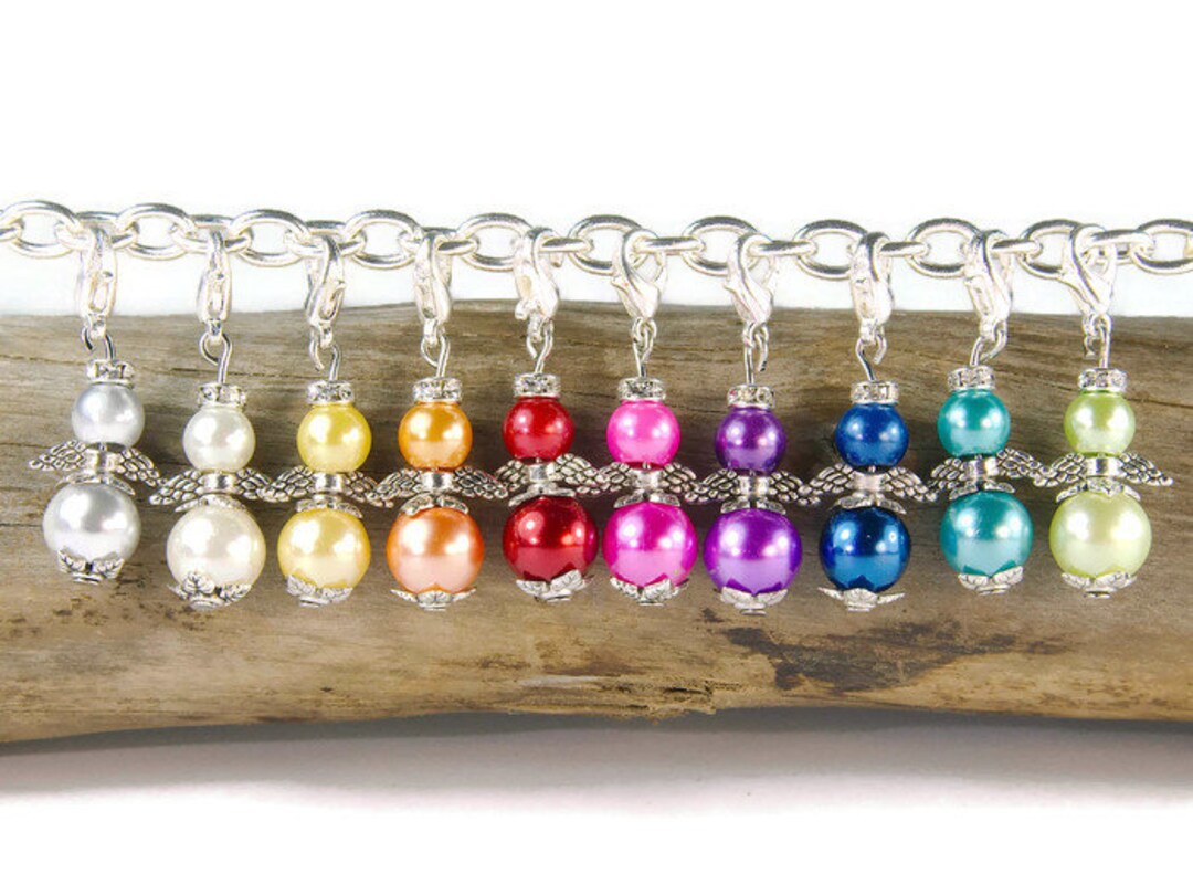 10 Mini Angel Pendant Craft Set, Angel in Color Mix, Angel Charm ...