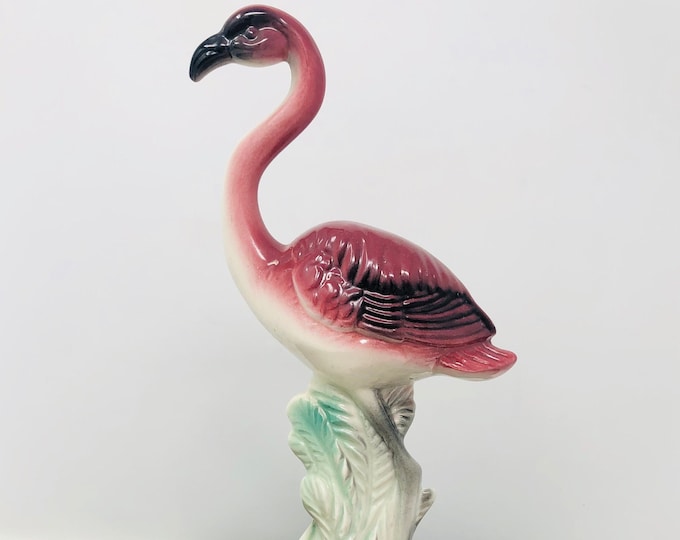 Pink Flamingo Figurine 1950s California Ceramic Flamingo Statue Vintage ...