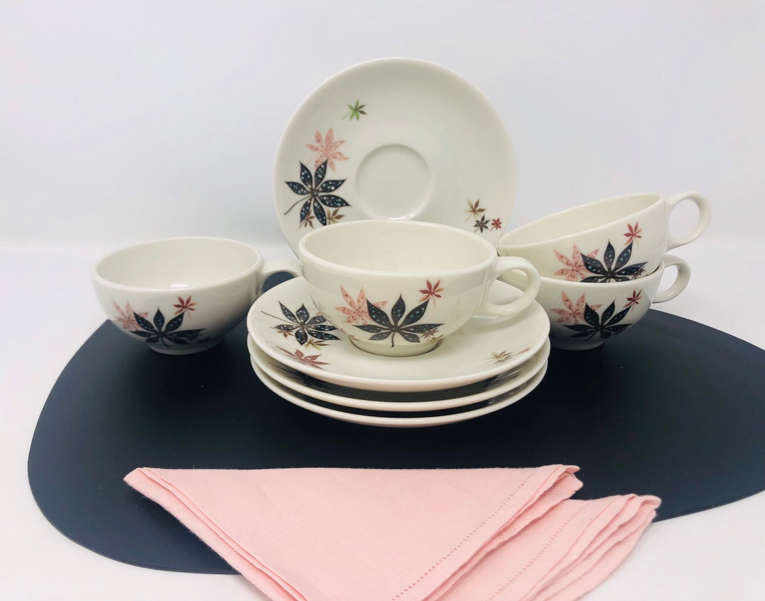 Shenango Calico Mod Leaves Calico Leaves by Peter Terris Cups and Large ...