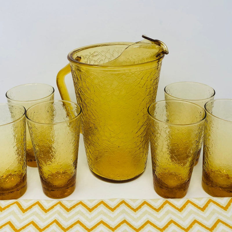 Amber Textured Glass - Etsy