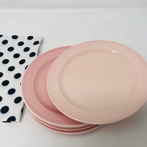 Luray Pastels Pink Bread Plates Set of 5 Taylor Smith and Taylor 1940s ...