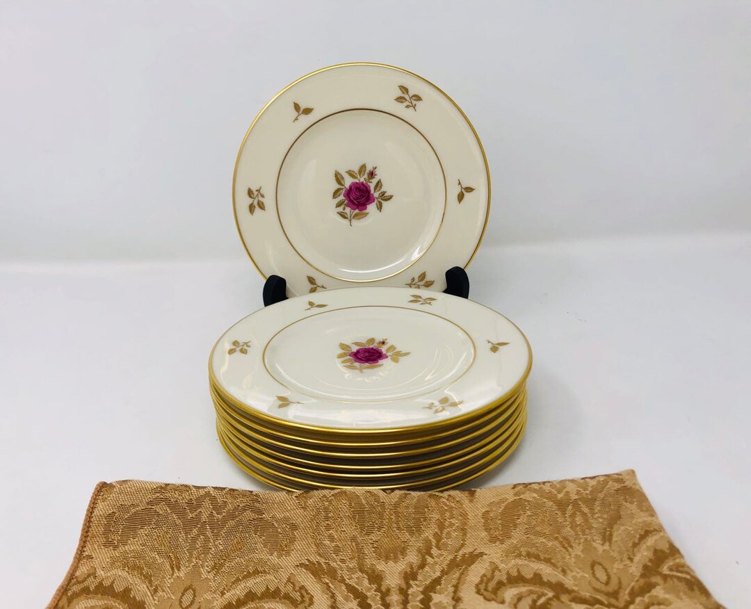 Lenox China Rhodora BREAD Plates Set of 8 1940s 1950s 1960s 1970s ...