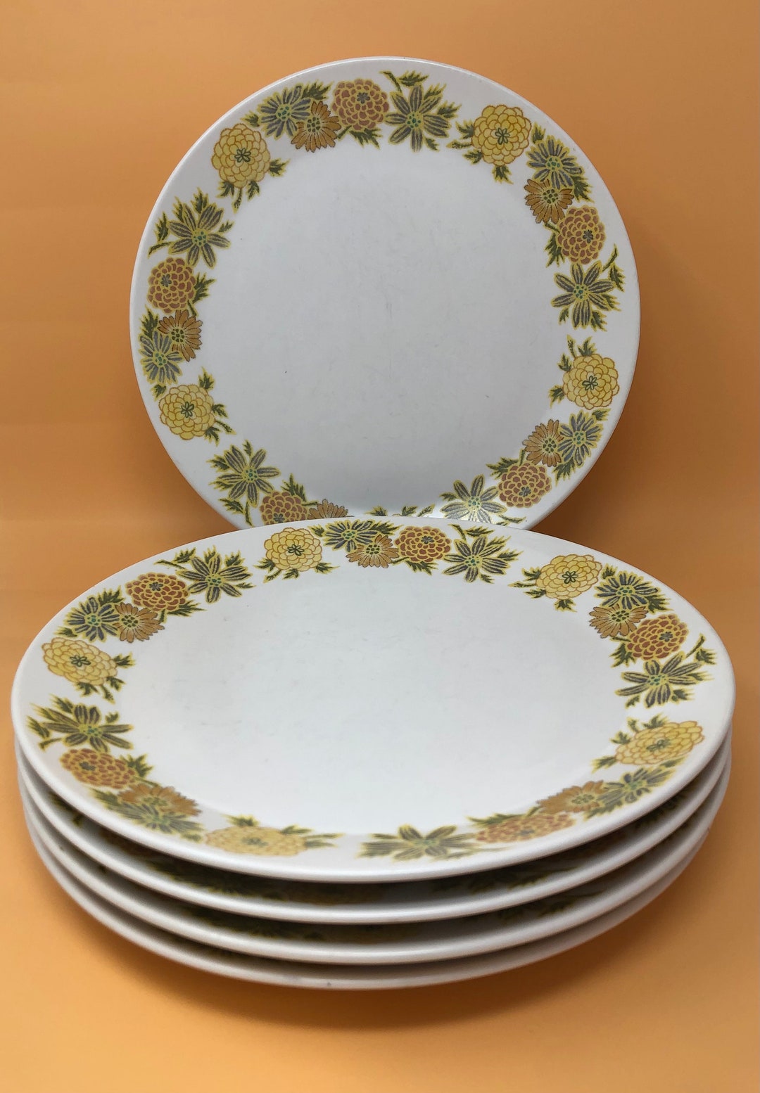 Sunny Side Noritake Progression Dinner Plates Set of 5 1960s 1970s ...
