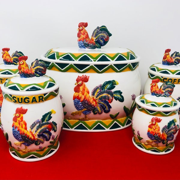 Rooster Canister Set - Etsy