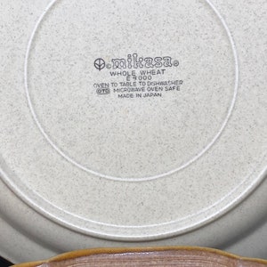 Mikasa Whole Wheat DINNER PLATES Set of 6 Whole Wheat Mikasa Stoneware ...