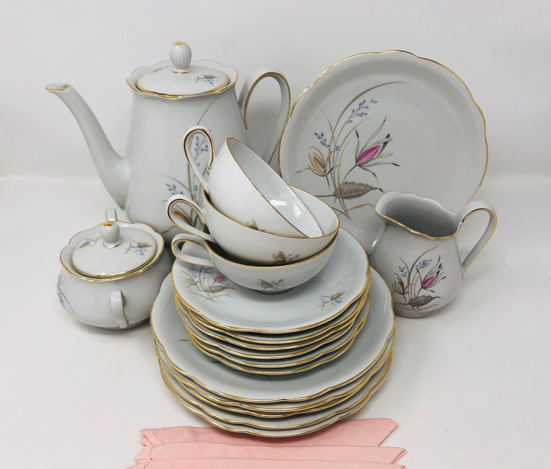 Zeh Scherzer Bavaria Germany Tea Set 20 Pieces Teapot Lidded - Etsy