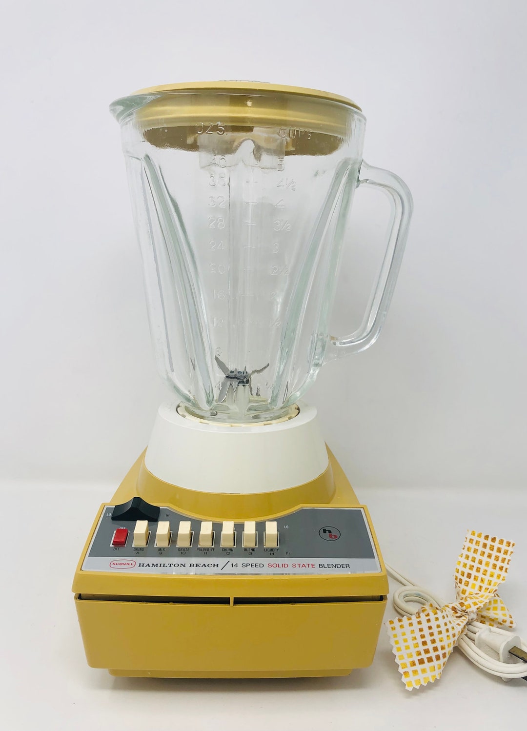 Harvest Gold Hamilton Beach Blender Glass Pitcher 1970s Hamilton Beach ...