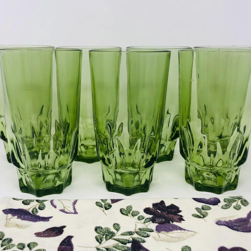 Green Glassware - Etsy