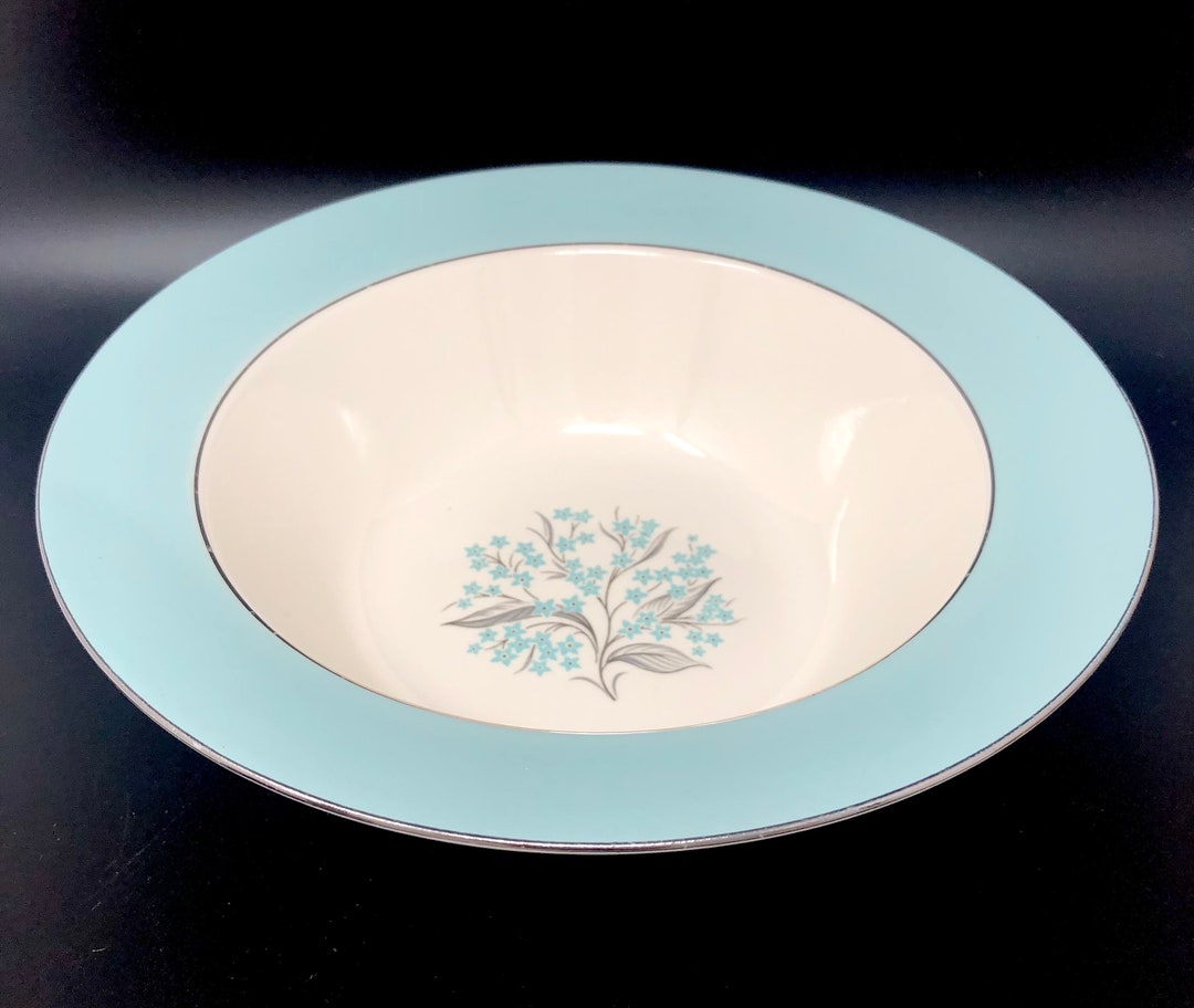 Sevron Blue Lace Serving Bowl 1950s Blue Floral Dinnerware Blue Lace by ...