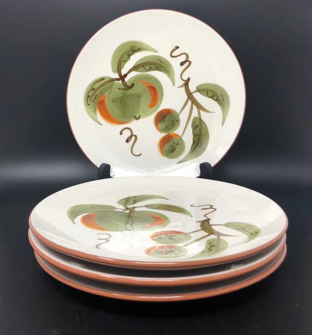 Vintage Stangl Orchard Song Salad Plates - Set of 4 - 1970s Dinnerware ...