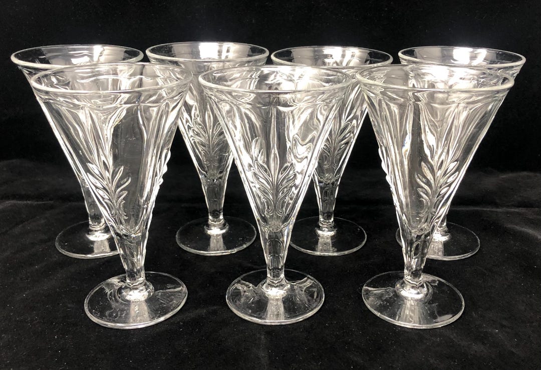 Baroque Clear Fostoria Water Goblets Set of 7 Fostoria Baroque Clear 9 ...