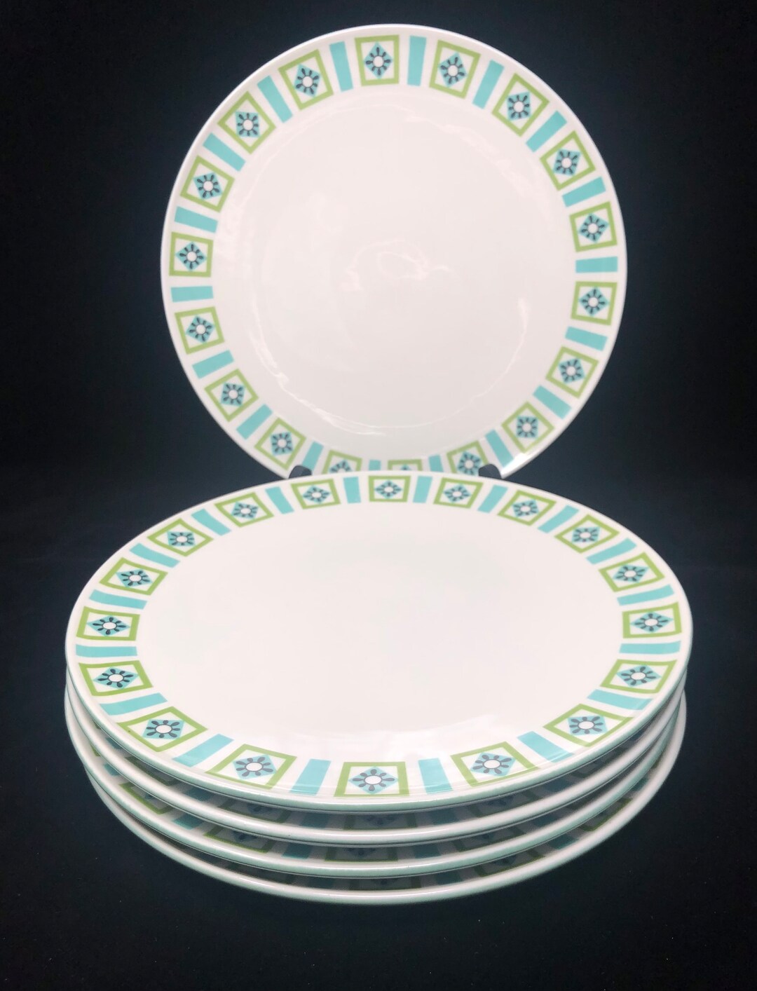 Bombay Green Iroquois Dinner Plates: Ben Seibel Mid-century Dinnerware ...