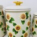 Sunflowers Canisters Set of 4 Yellow Sunflower Canisters 1970s Vintage ...