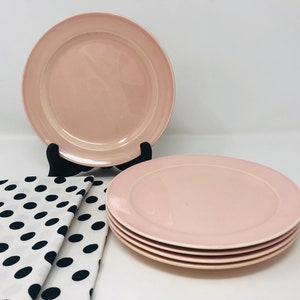 Luray Pastels Pink Bread Plates Set of 5 Taylor Smith and Taylor 1940s ...