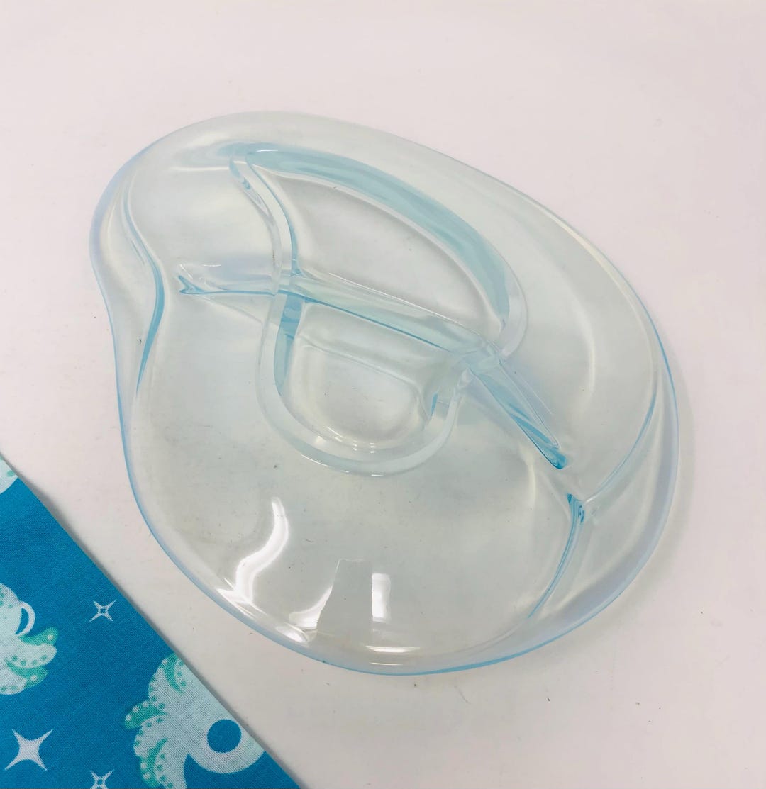 Viking Pale Blue Divided Dish Viking Art Glass 1950s 1950s Viking Glass ...