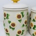 Sunflowers Canisters Set of 4 Yellow Sunflower Canisters 1970s Vintage ...