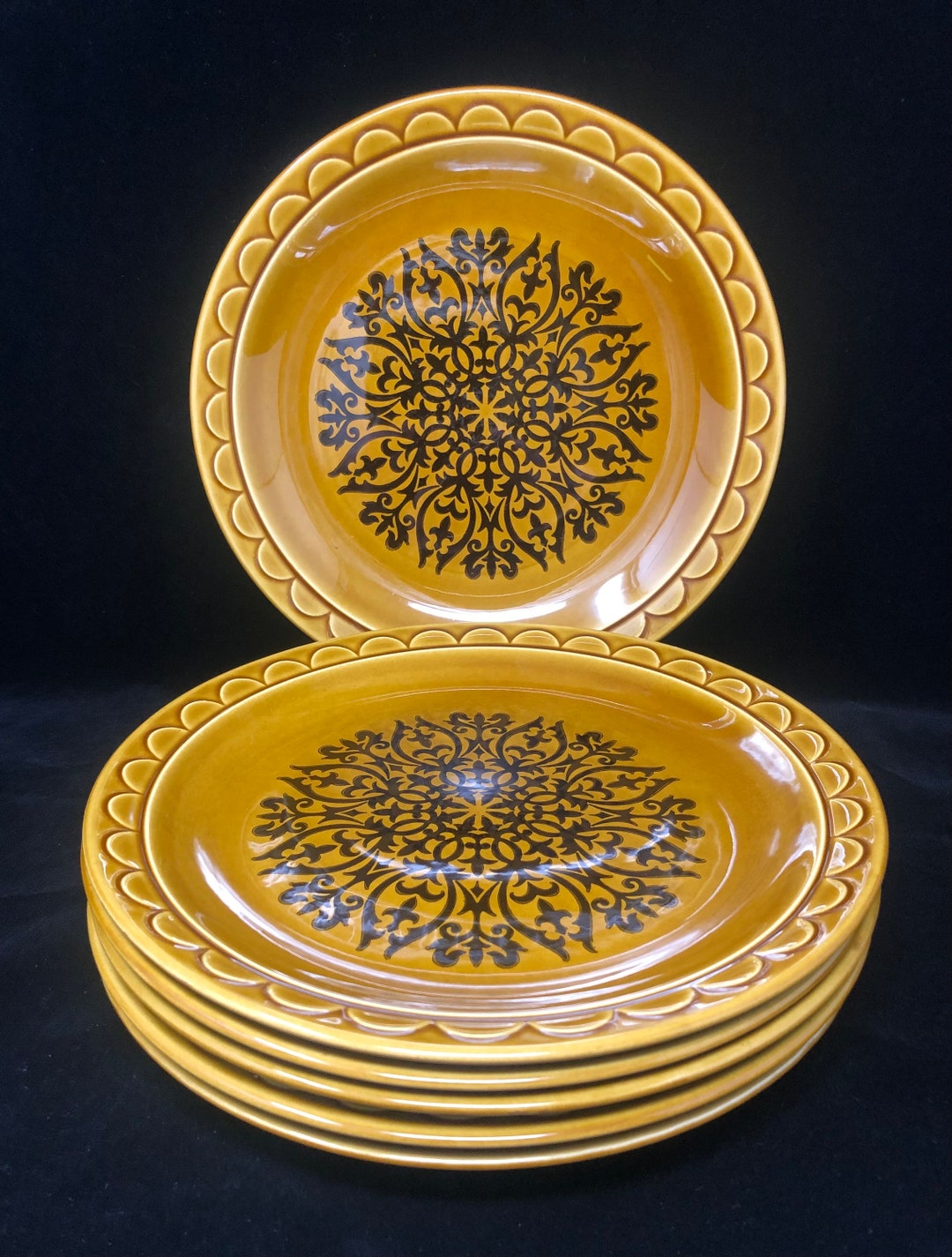 Mediterranean Coventry Castilian DINNER PLATES Set of 6 Granada Shape ...