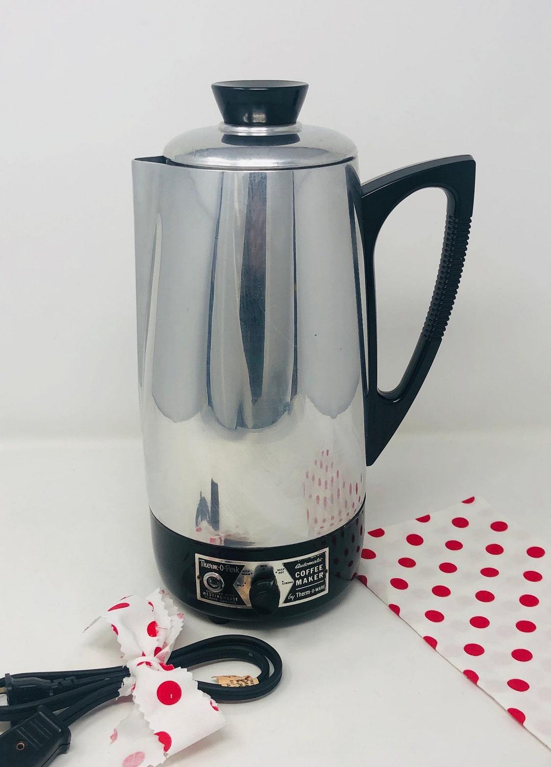 Therm-o-perk Electric Coffee Pot Percolator 1960 Westinghouse 8 Cup ...