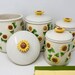 Sunflowers Canisters Set of 4 Yellow Sunflower Canisters 1970s Vintage ...