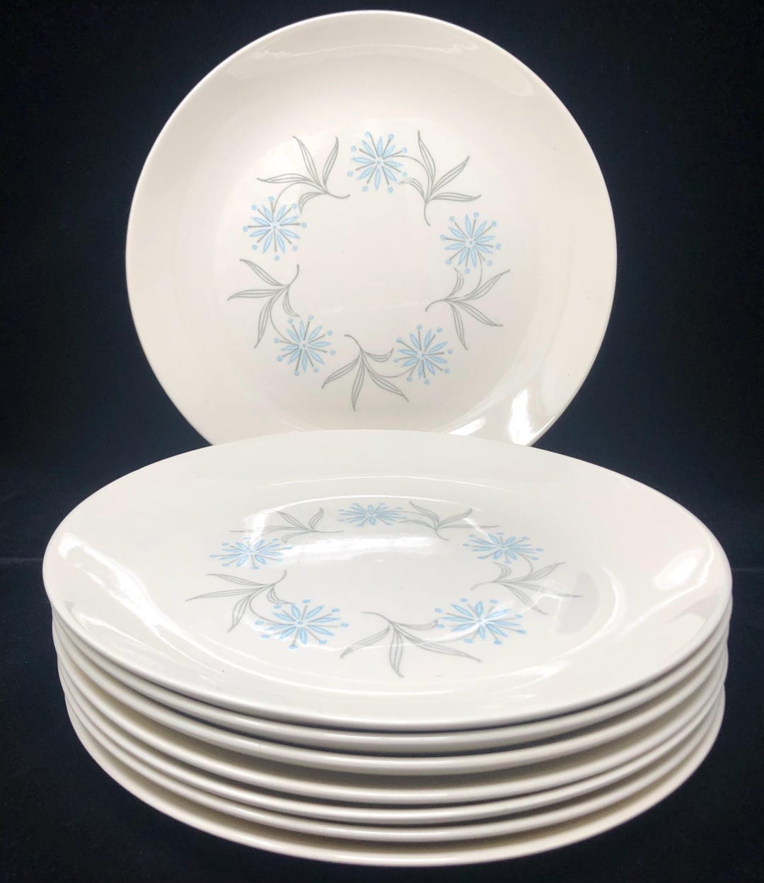 Blue Star Dinner Plates Set of 8: Homer Laughlin MCM Mod Dinnerware - Etsy