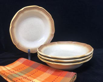Mikasa Whole Wheat DINNER PLATES Set of 6 Whole Wheat Mikasa Stoneware ...