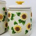 Sunflowers Canisters Set of 4 Yellow Sunflower Canisters 1970s Vintage ...