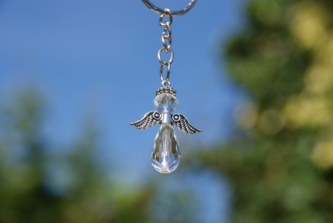 Angel Keyring Gift Guardian Angel Keychain Gift - Etsy
