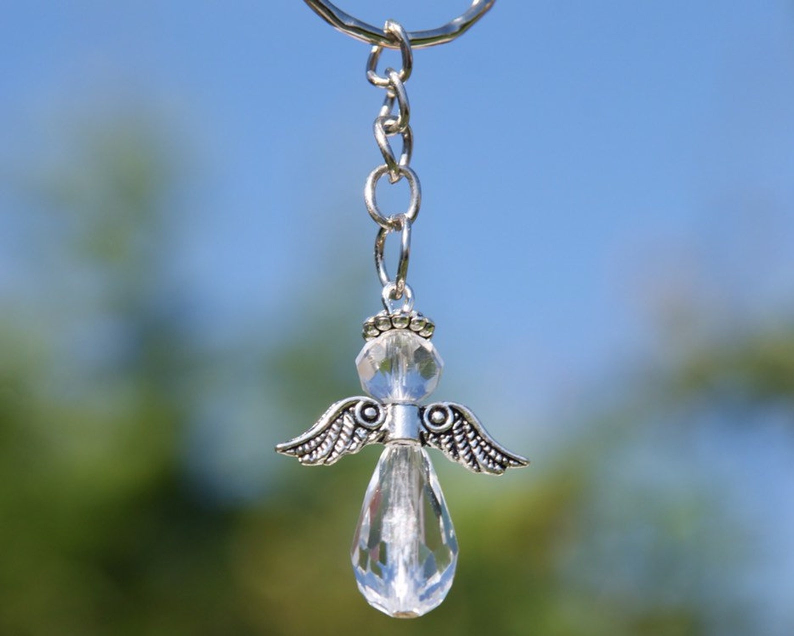 Angel Keyring Gift Guardian Angel Keychain Gift - Etsy