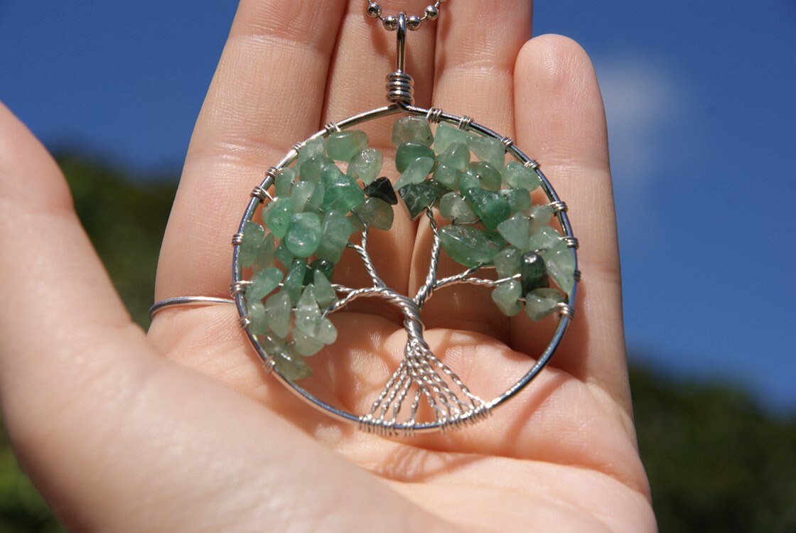 Tree of life Gemstone Crystal Rear View Mirror Charm Car | Etsy